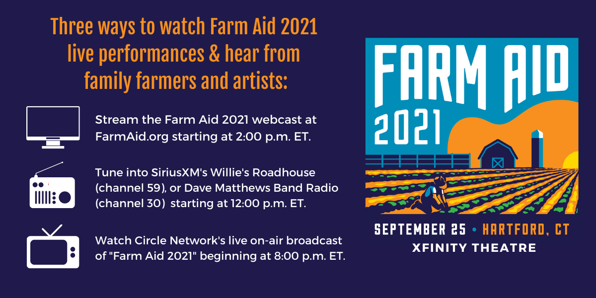 Watch and Listen to Farm Aid 2021 on September 25